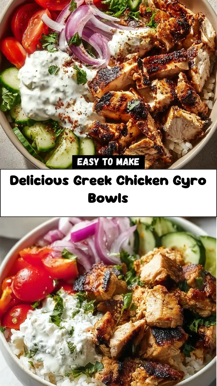 Delicious Greek Chicken Gyro Bowls