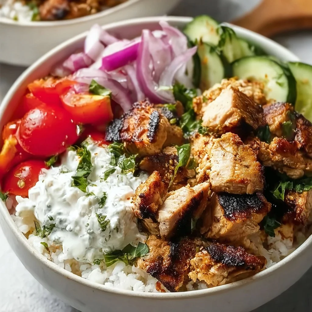 Delicious Greek Chicken Gyro Bowls
