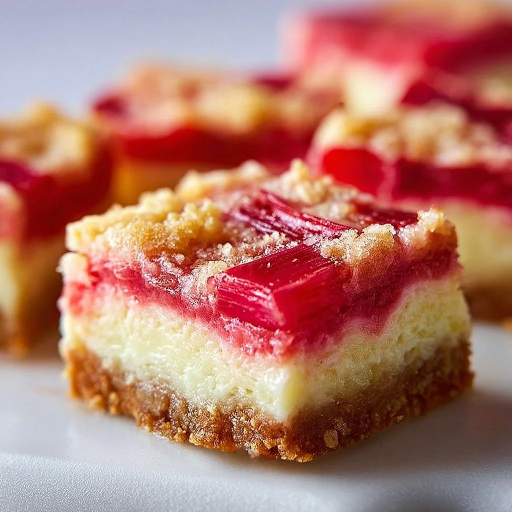 Rhubarb Cheesecake Squares