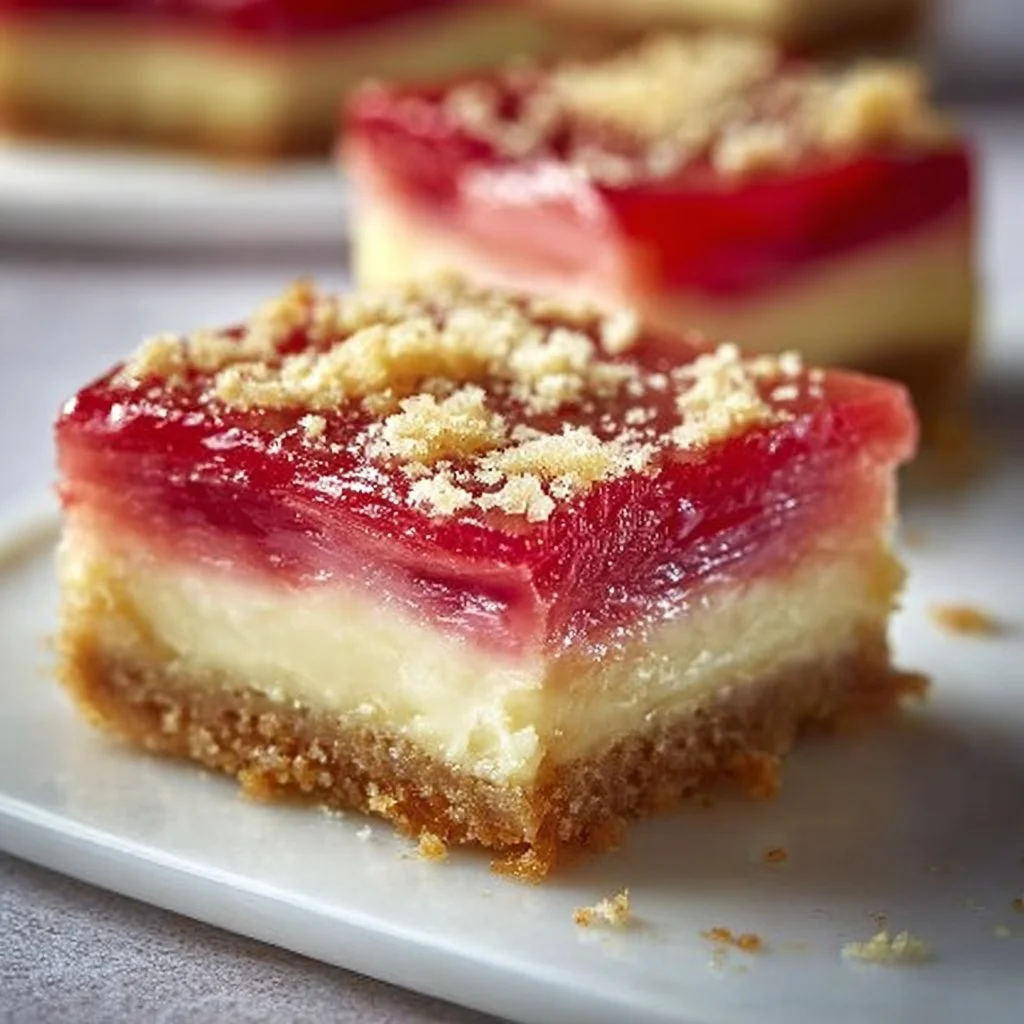 Rhubarb Cheesecake Squares